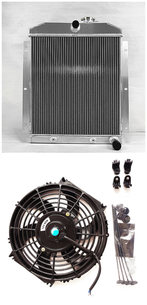 Aluminum Radiator+FAN For 1947-1954 Chevy Truck 3100 3600 3800 3900 19 ...
