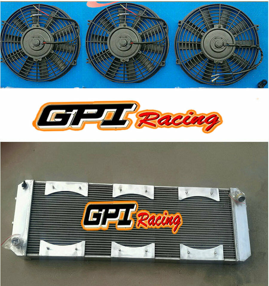 Alunimum Radiator & Shroud & Fans For 1988-2004 LOTUS Esprit S4/SE/S4s ...