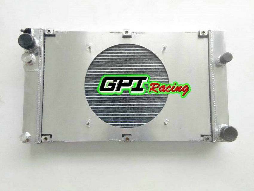 GPI Aluminum Radiator+ SHROUD+ FAN For 1986-91 PORSCHE 944 2.5L TURBO ...