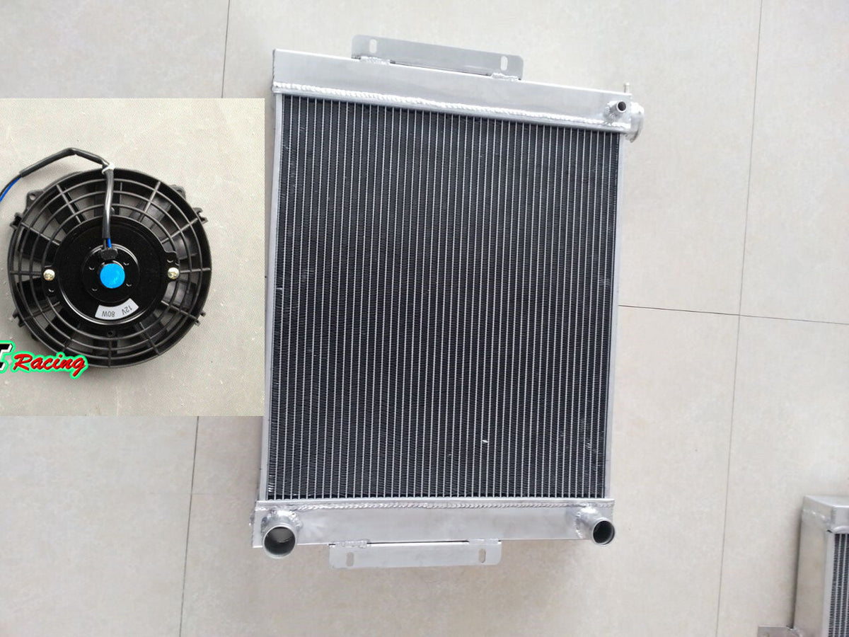 2.5"CORE aluminum radiator+fan for 1976-1986 JEEP CJ7 With Chevy V8 LS ...
