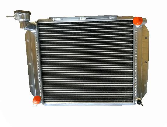 GPI 62MM ALUMINUM RADIATOR CUSTOM & fan FOR MG MGA 1500,1600, 1622, DE ...