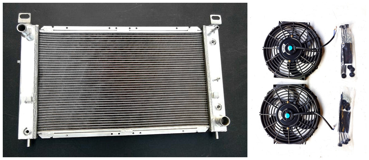GPI Aluminum Radiator & fans For 1999-2013 Chevy Silverado GMC Sierra ...